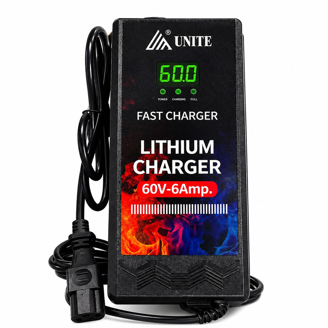 60v 6Amps - 67.2v Cut Off - Fiber Body with Digital Display - Li Ion C ...